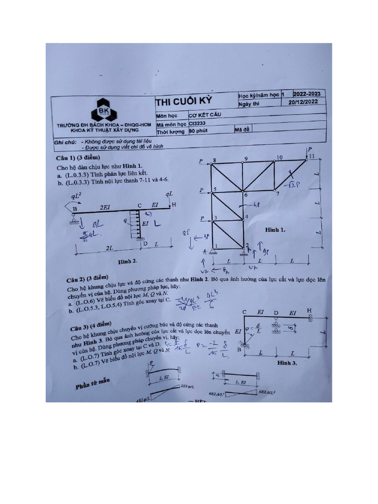 Đáp Án CKC-HK 221 | PDF