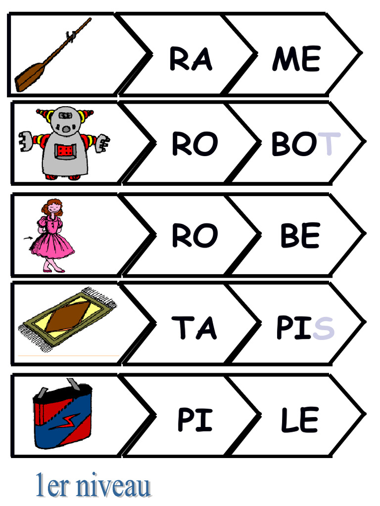 Puzzle Mots 2 Syllabes | PDF