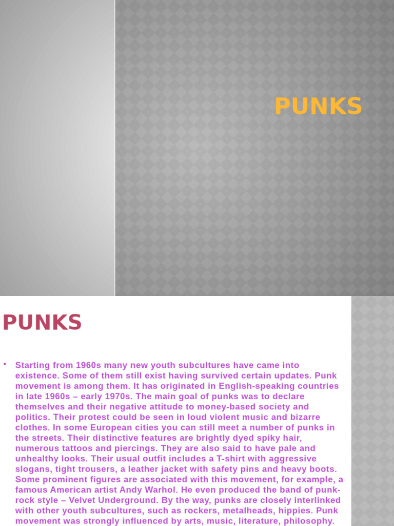 Evolution of the Punk Movement | PDF