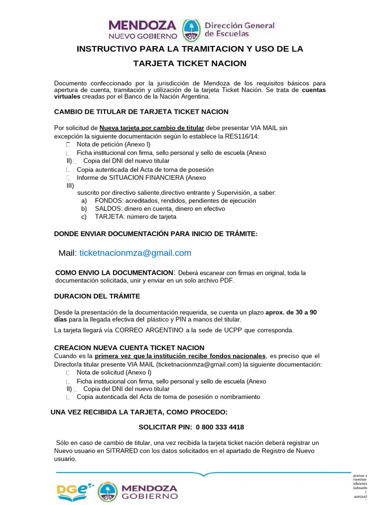 Instructivo Tarjeta Nacion 2024 | PDF | Documento de identidad | Tarjeta de débito
