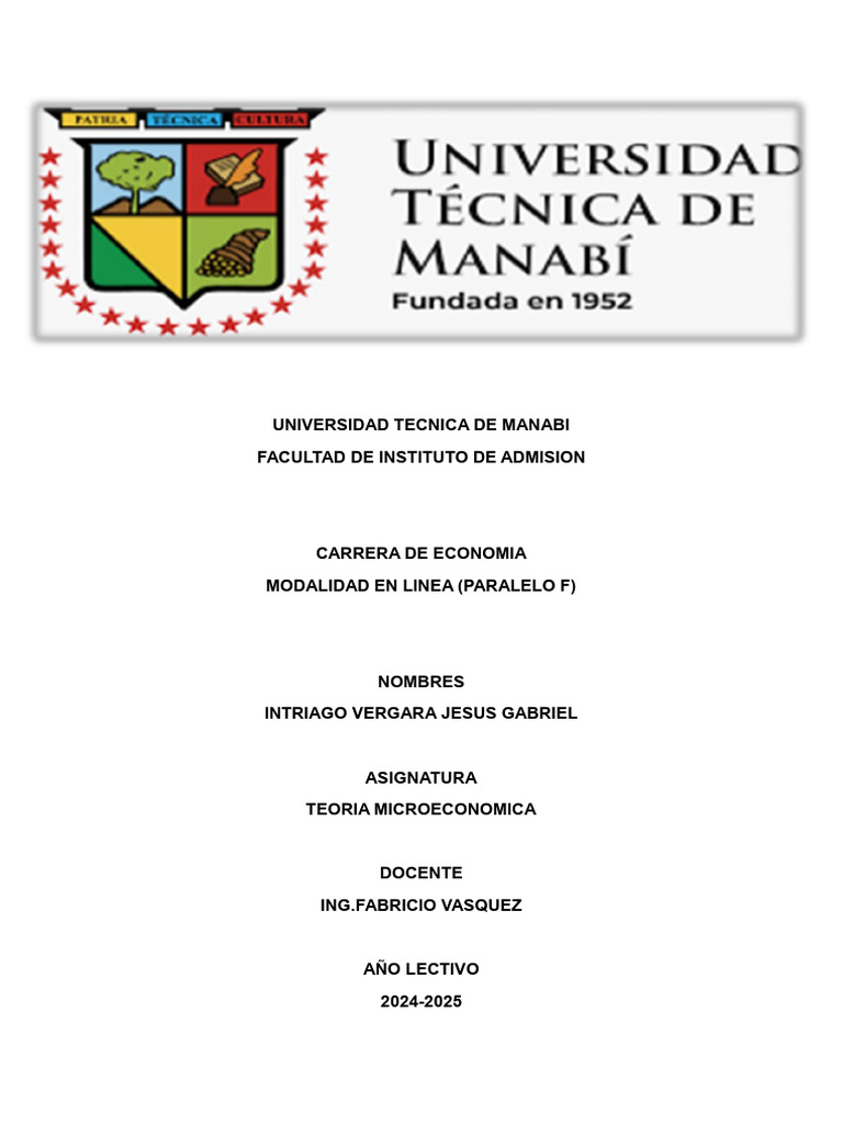 Análisis de La Utilidad Total y Utilidad Marginal Jesus Intriago | PDF ...