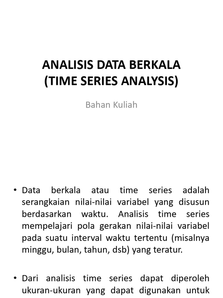 Contoh Analisis Data Berkala | PDF | Sains & Matematika