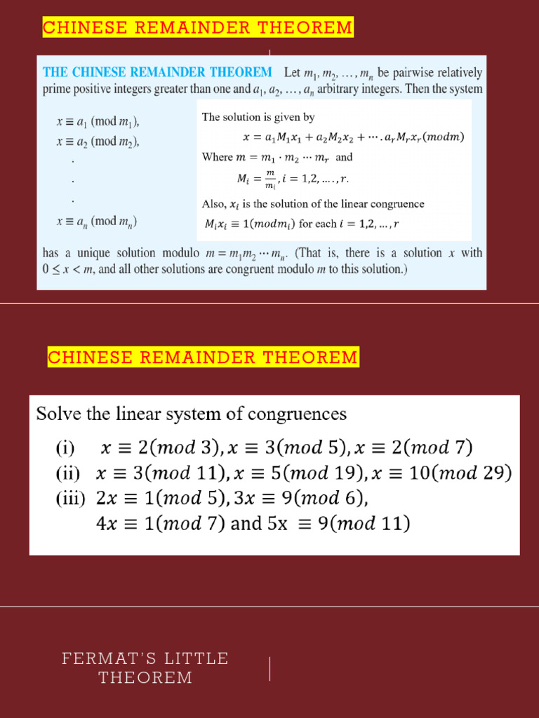 Chinese Remainder Theorem | PDF | Art