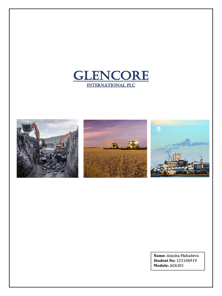Glencore PLC Financial Analysis & Strategy | PDF | Cost Of Capital ...