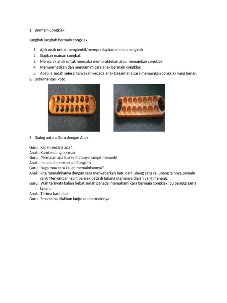 Bermain Congklak | PDF