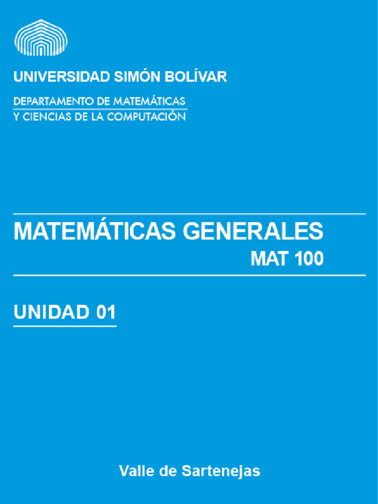 Mat100 Unid 01 | PDF