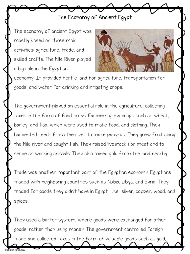 Economy of Egypt Reading Passage | PDF | Social Science | Travel