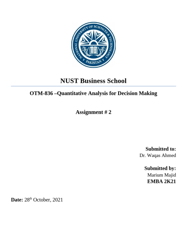 Assignment 2. | PDF | Mathematical Optimization | Linear Programming Assignment 2. | PDF | Mathematical Optimization | Linear Programming