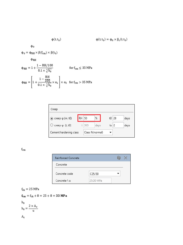 Creep Coefficient Calculation | PDF | Concrete | Creep (Deformation)