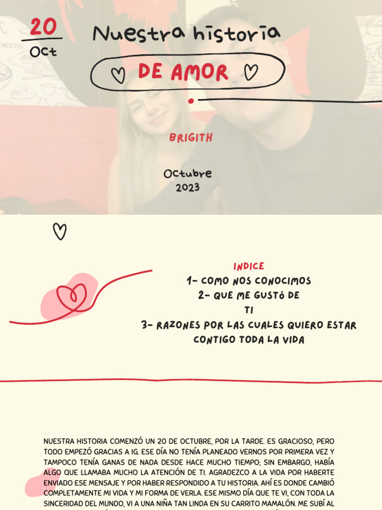 Nuestra Historia: de Amor | PDF | Amor