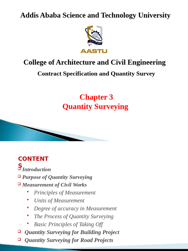 Quantity Surveying Process Overview | PDF | Concrete | Surveying