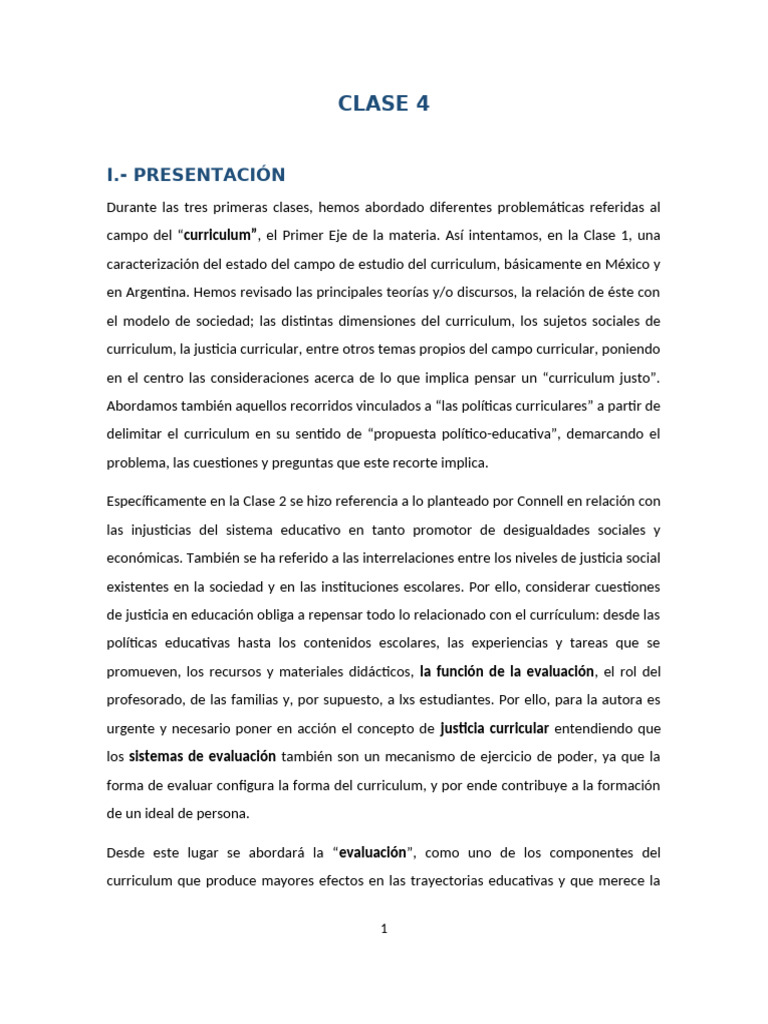 Clase 4 | PDF | Plan de estudios | Evaluación
