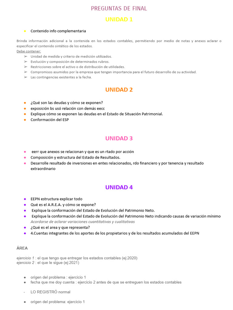 Preguntas de Final Eecc | PDF | Contabilidad | Estado de resultados
