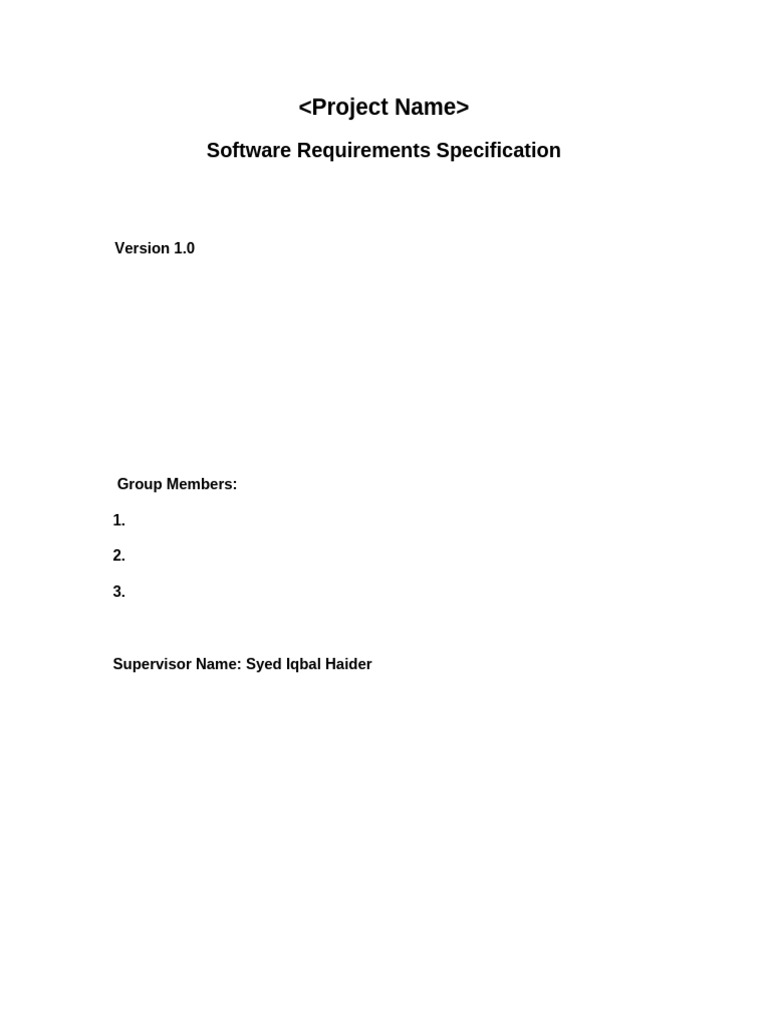 Software Requirements Specification | PDF | Mobile App | Ios