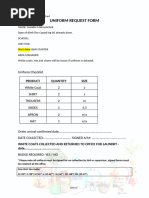 Uniform Issue Form | PDF