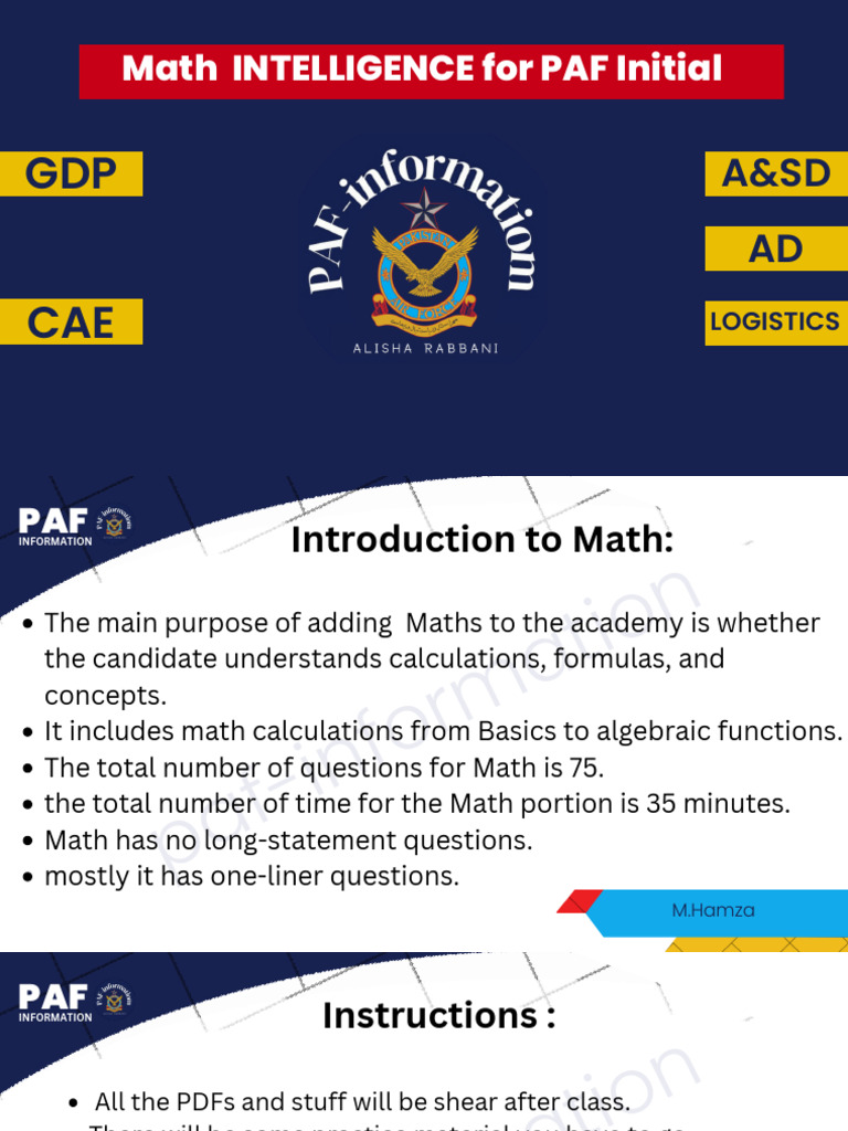 MATHS Paf Information PDF | PDF | Trigonometry | Mathematics