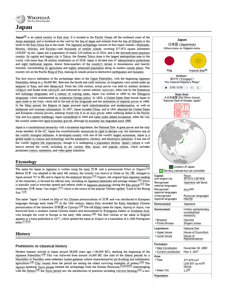 Overview of Japan: Geography and History | PDF | Japan | Empire Of Japan