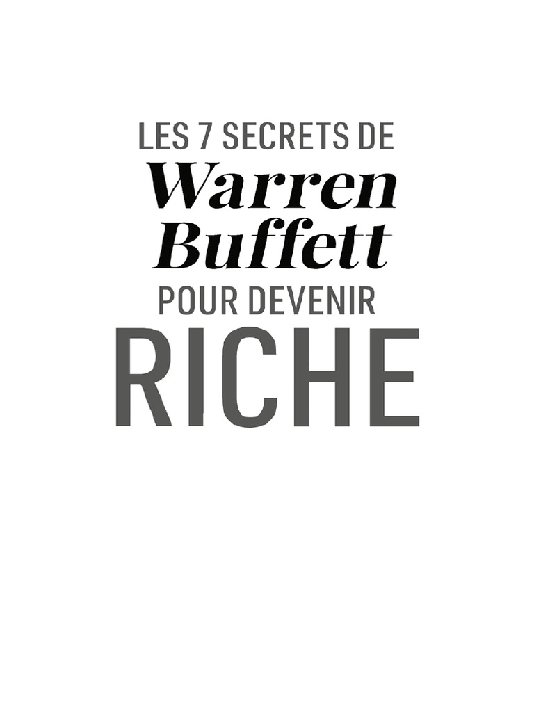 Warren Buffet | PDF | Warren Buffett | Investisseurs