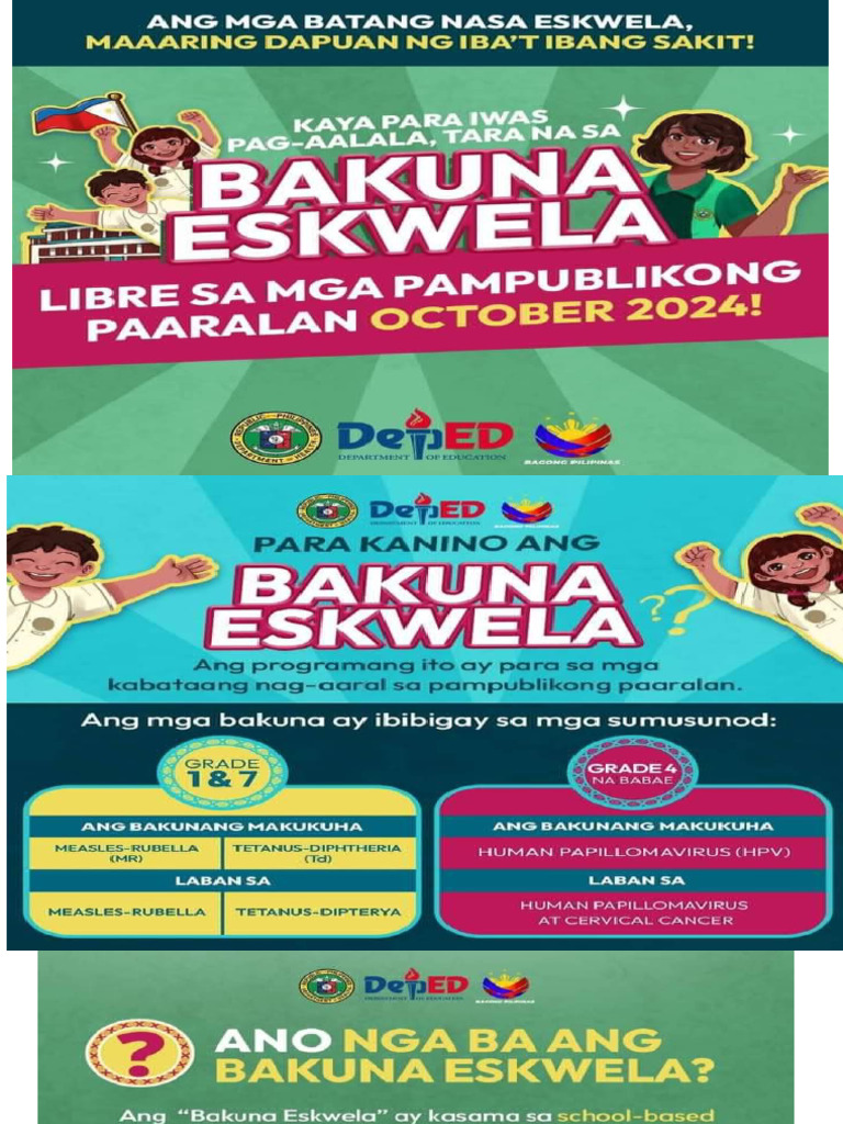 School-Based Immunization Guidelines 2025 | PDF | Vaccines | Measles