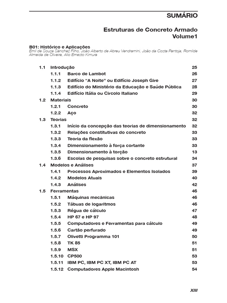 Estruturas Concreto Armado Vol 1 - Sum | PDF | Flexão (Física) | Concreto
