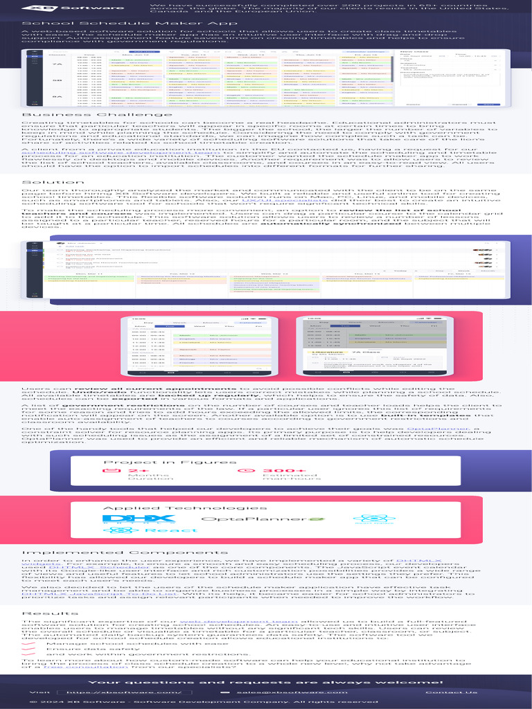 School Schedule Maker App | PDF | Application Software | Web Development