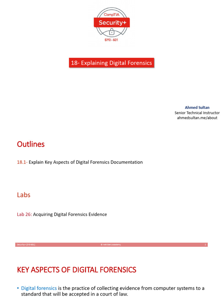 18 - Explaining Digital Forensics | PDF | Digital Forensics | Forensic Science