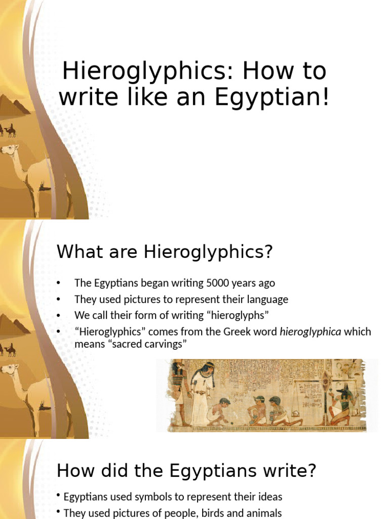 Hieroglyphics Presentation | PDF