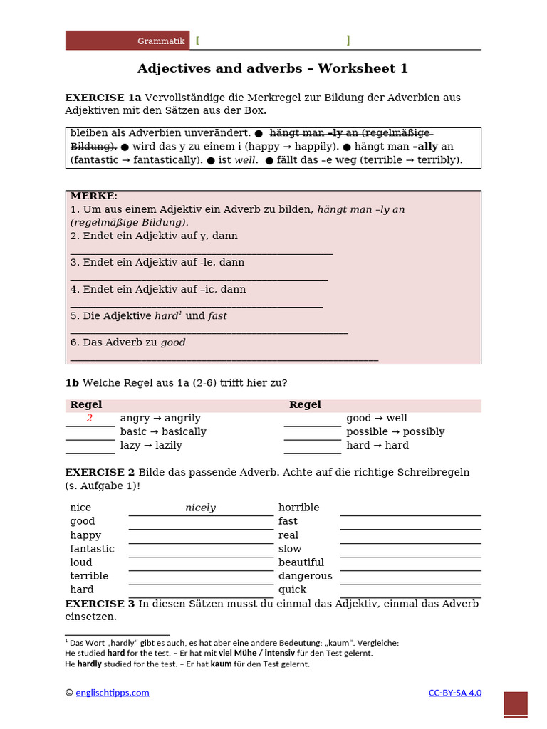 Adjective or Adverb | PDF | Adverb | Syntax