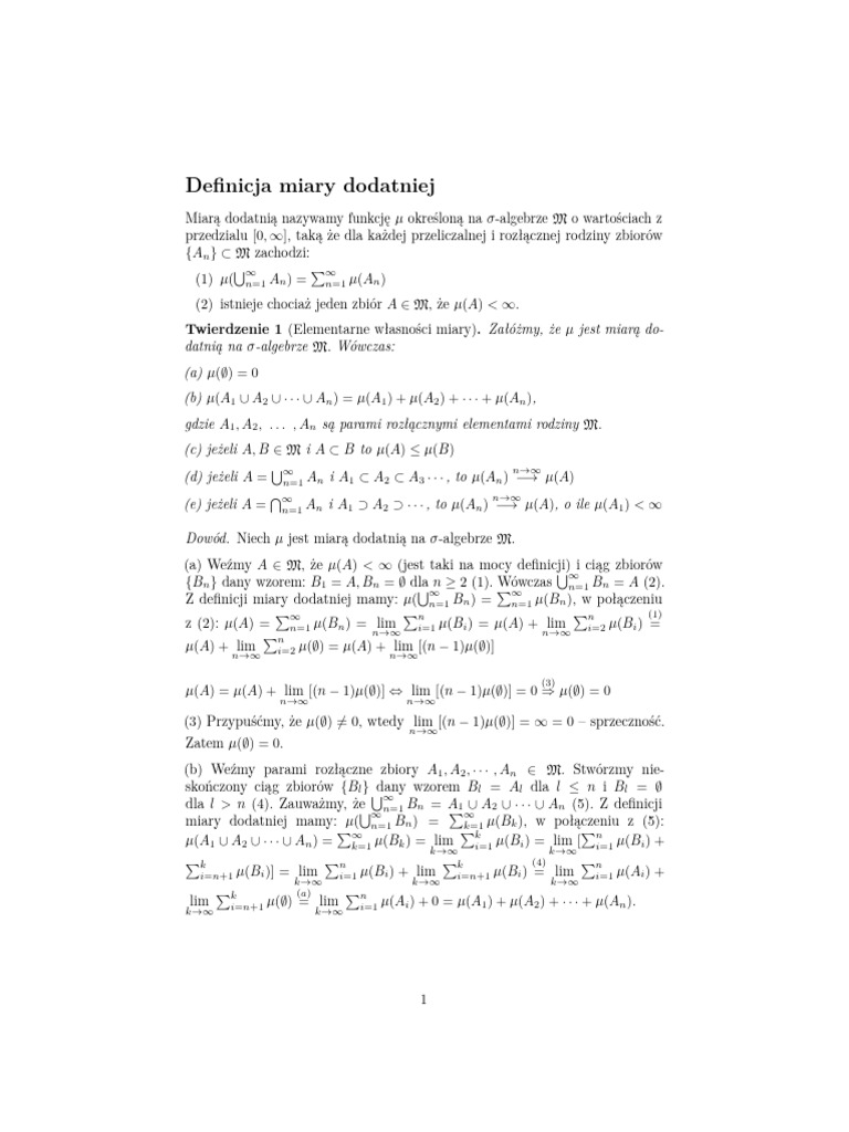 Teoria Miary Zad 16 | PDF