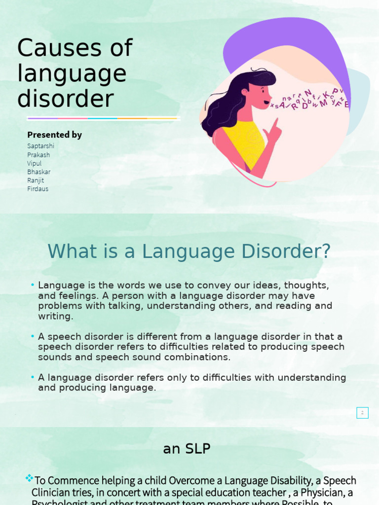 Group-5 - Causes of Language Disorder | PDF | Autism Spectrum | Aphasia