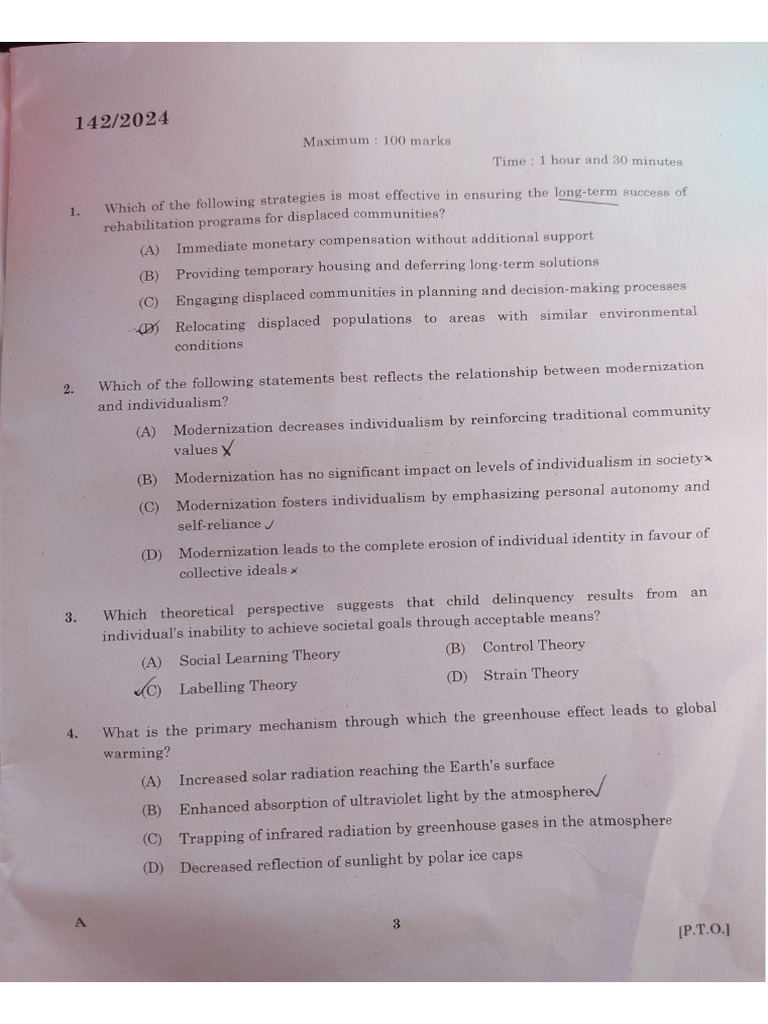 Question Set A ICDS Supervisor 2024 Exam SET A | PDF