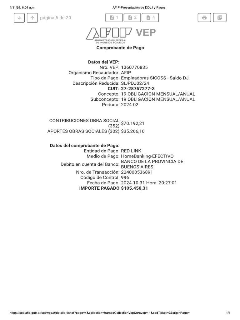 Vep Obra Social 02-2024 Ortiz | PDF
