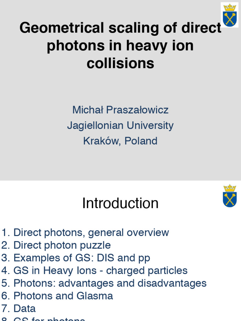 Geometrical Scaling of Direct Photons | PDF | Subatomic Particles ...