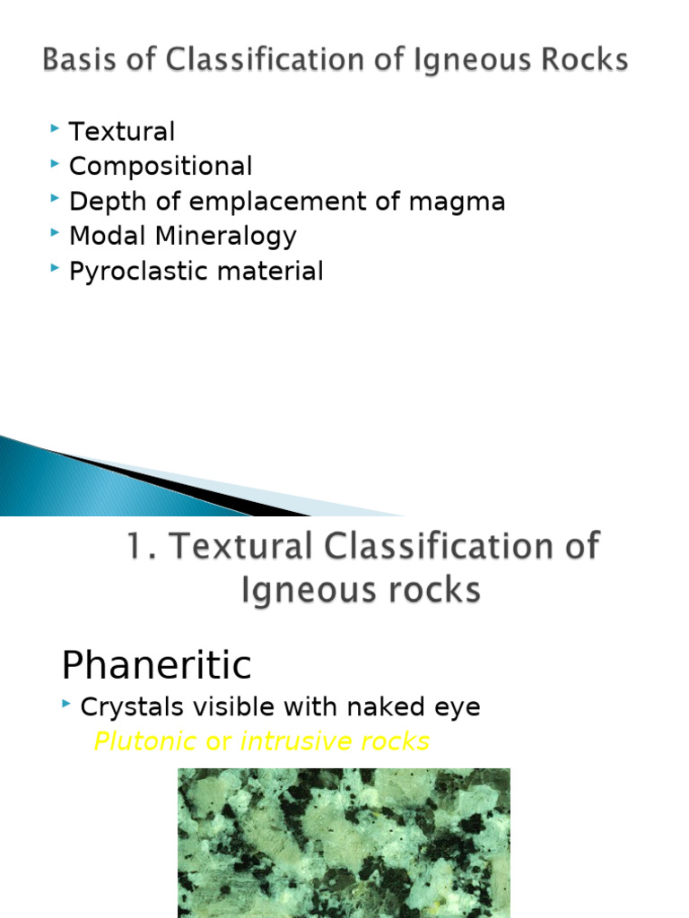 L-3 Classification of Igneous Rocks | PDF | Igneous Rock | Geology