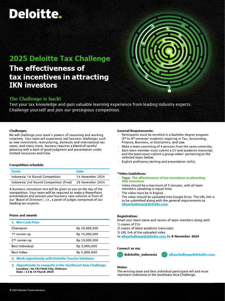 Deloitte Tax Challenge 2025 | PDF | Economies