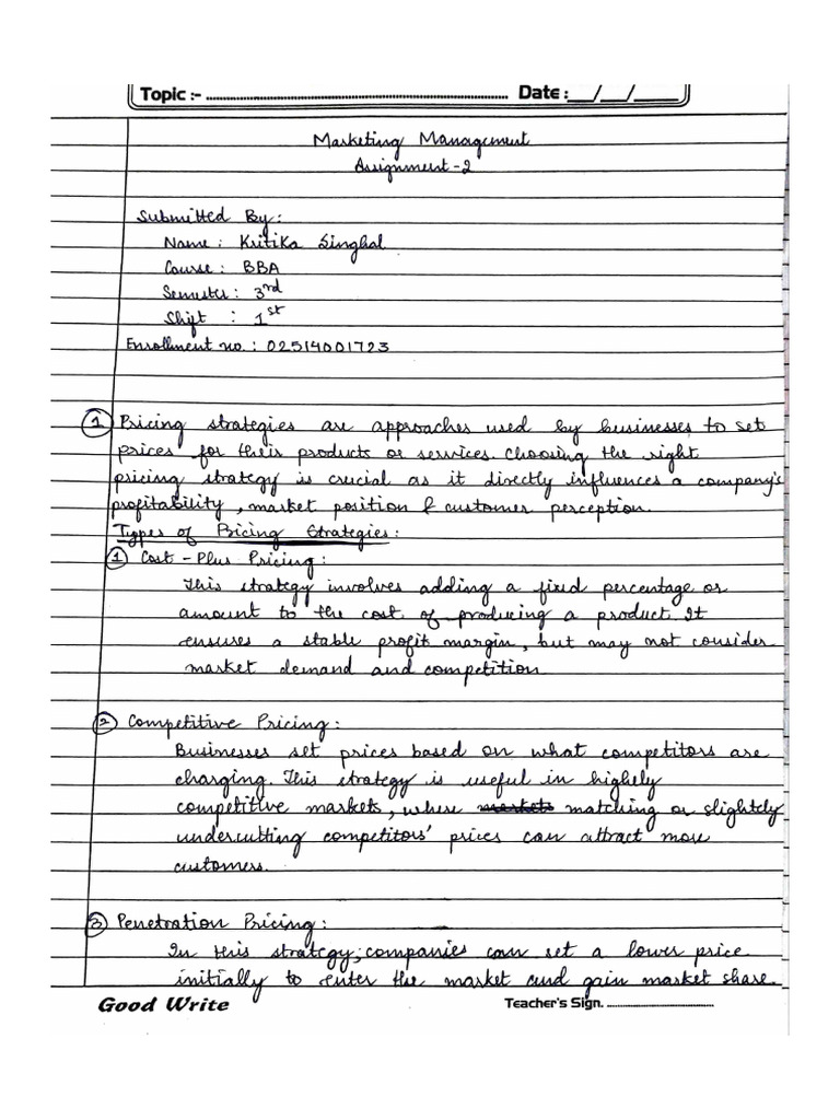 Marketing Management Assignment 2 Kritika Singhal | PDF