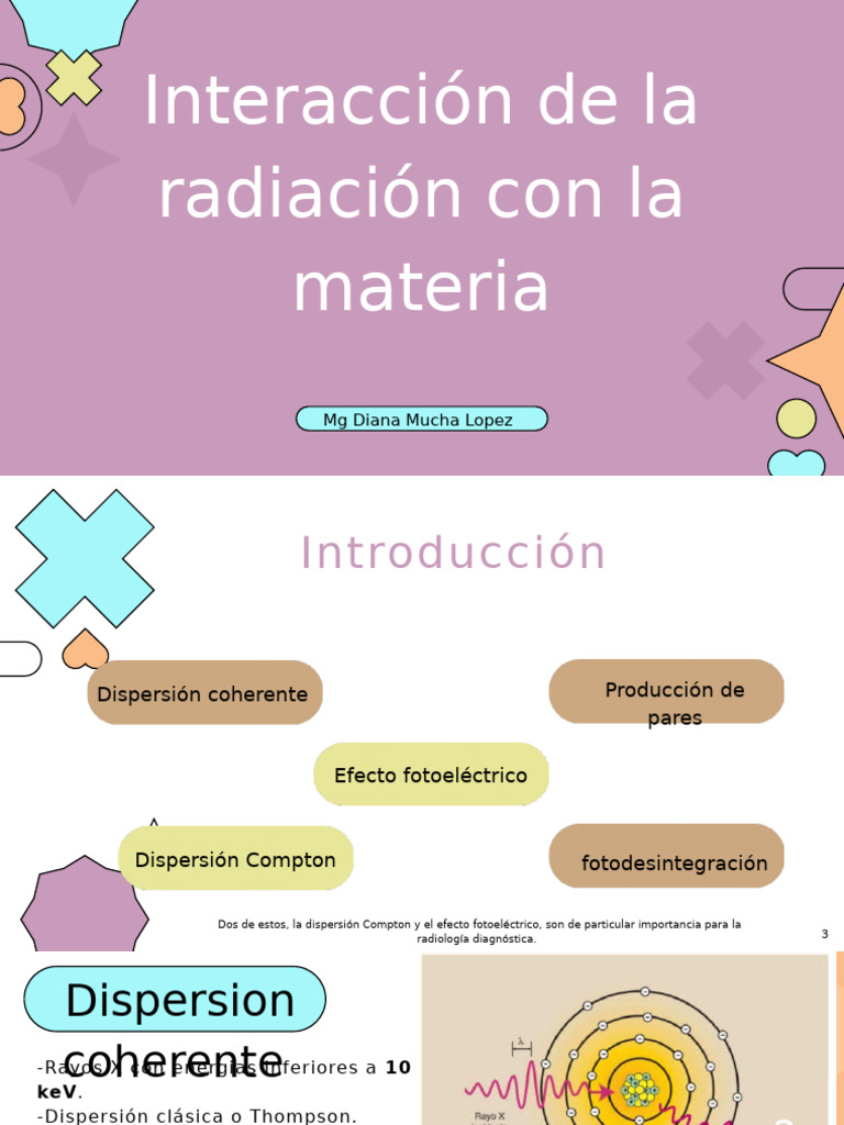 Interaccion de La Radiacion Con La Materia | PDF | Rayo X | Electrón