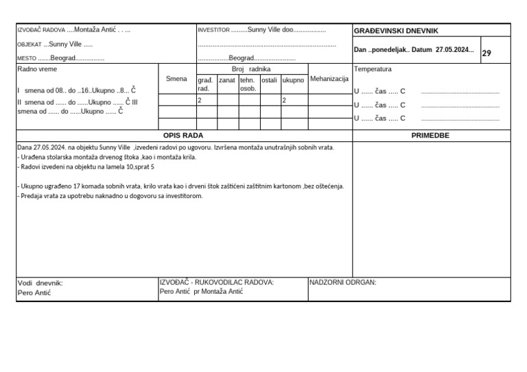 Gradj Dnevnik List Pera | PDF