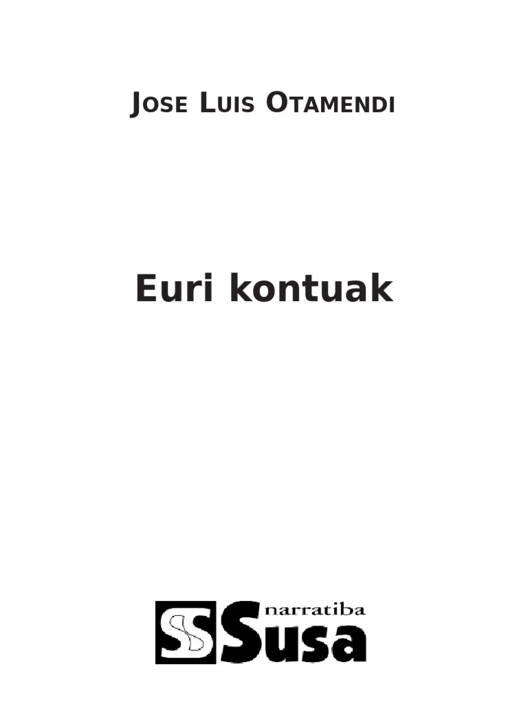 Otamendi JL, Euri Kontuak | PDF