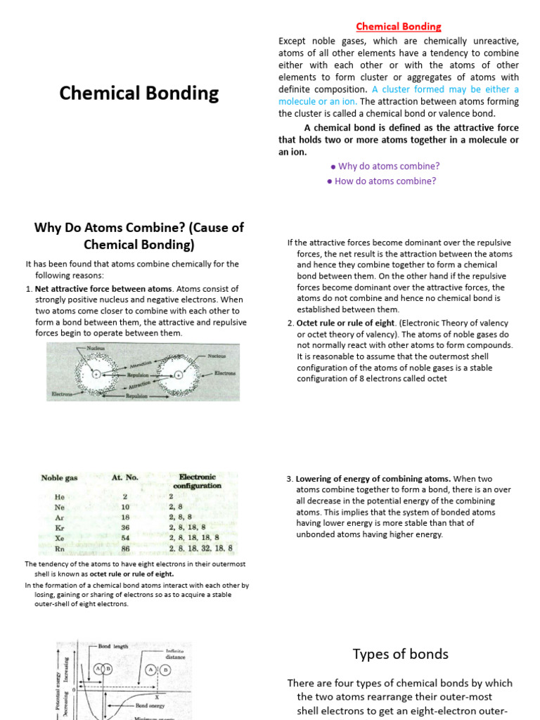 Chemical Bonding...... | PDF | Chemical Bond | Chemical Polarity