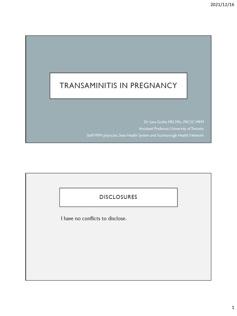 0930 Gotha - Transaminitis in Pregnancy - 0 | PDF | Medicine | Clinical ...