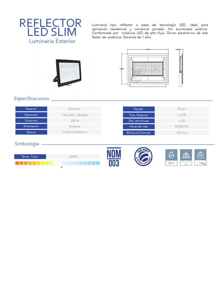 Reflector Led 200w | PDF