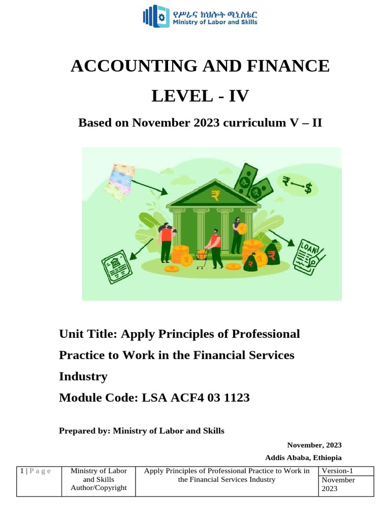 MO-01-Profesional Practice in Financial Industry | PDF | Investment ...