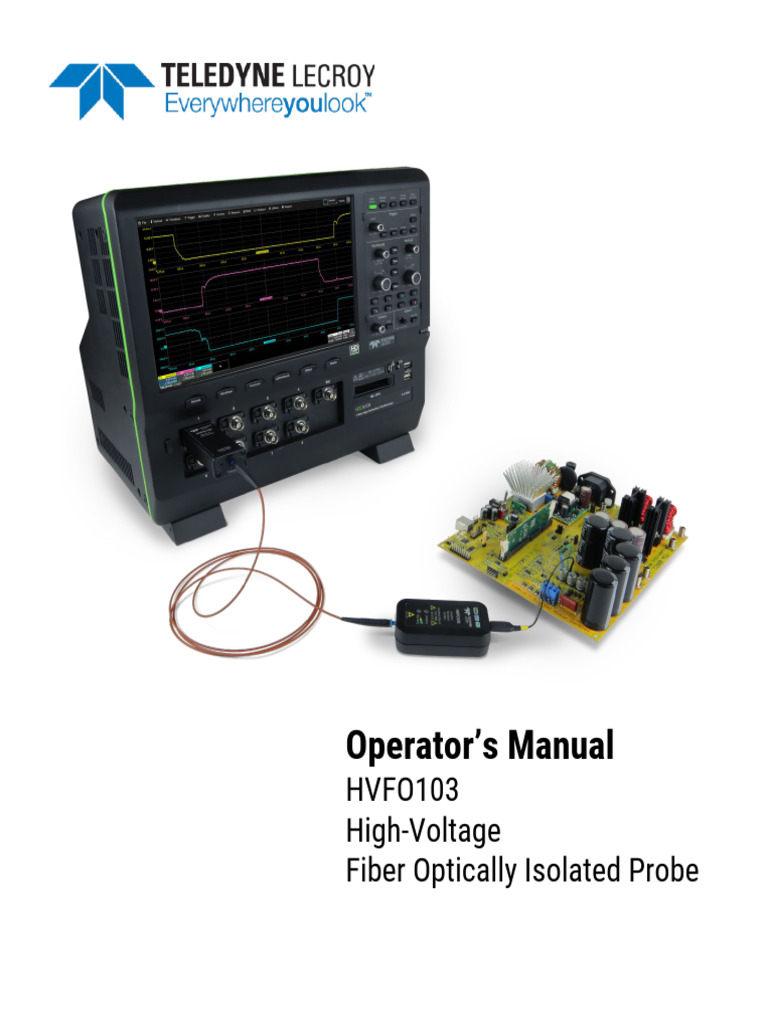 High Voltage Fiber Optic Probe Operators Manual | PDF | Amplifier ...