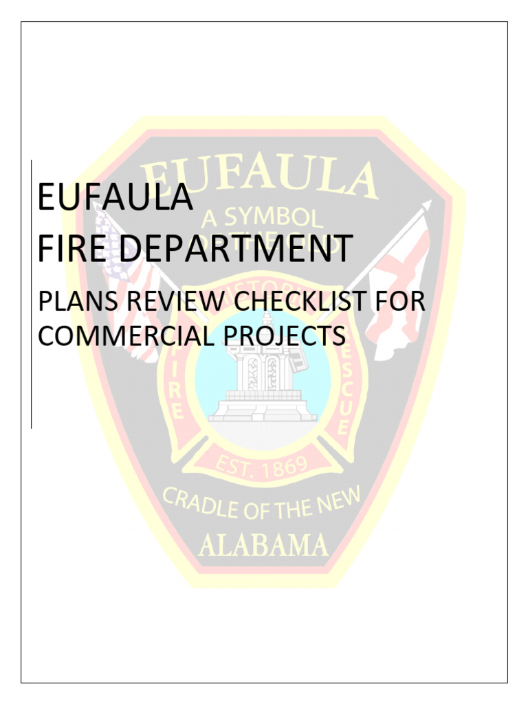 Eufaula Fire Department Review Checklist | PDF | Wall | Stairs