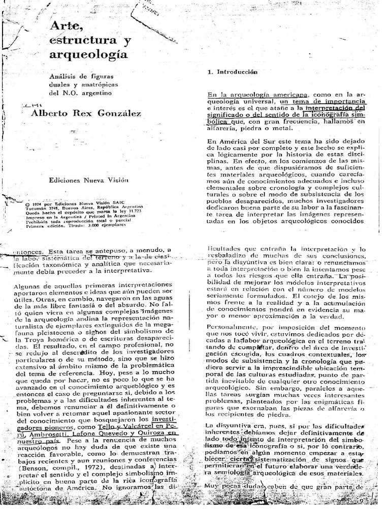 GONZALEZ, REX - Arte, Estructura y Arqueologia. Selección-Comprimido | PDF