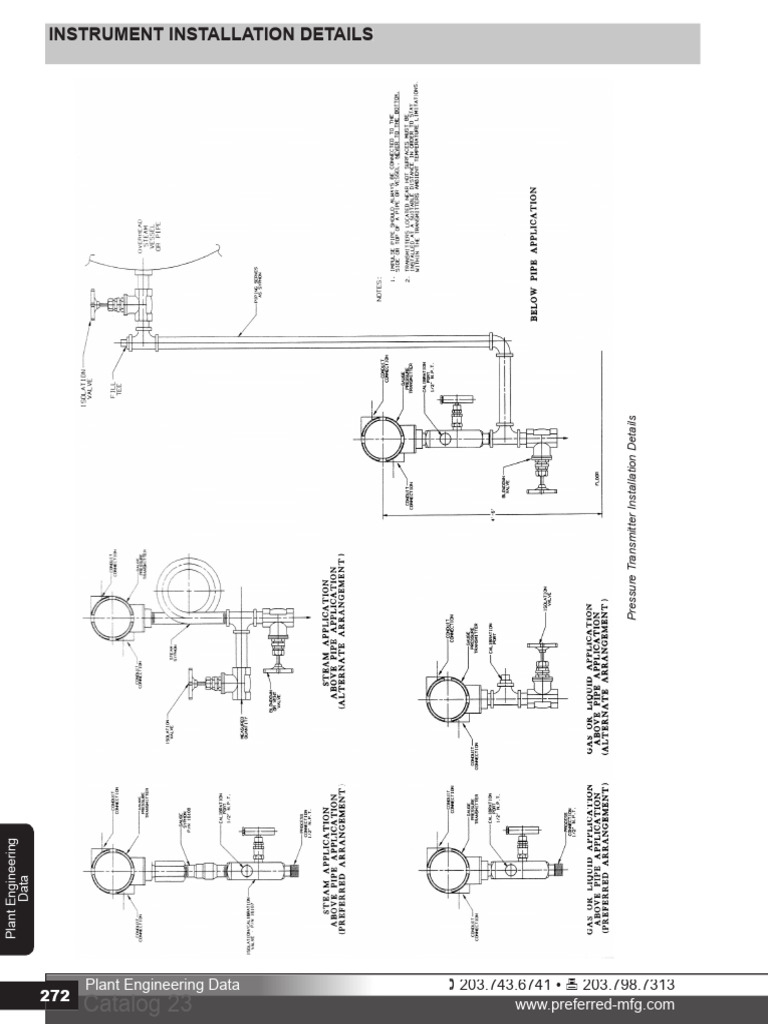Pressure Transmitter Insatllation Details | PDF