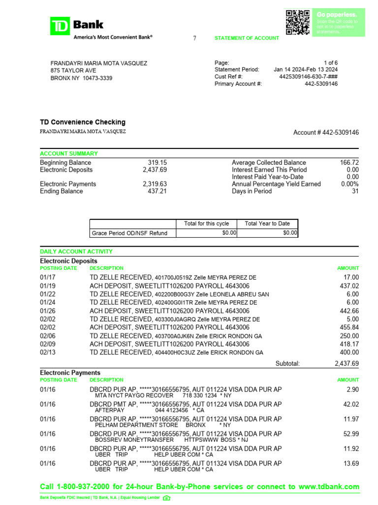 Nueva Nota 3 | PDF | Banks | Overdraft
