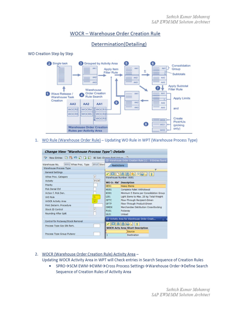 EWM WOCR - Determination (Detailing) | PDF