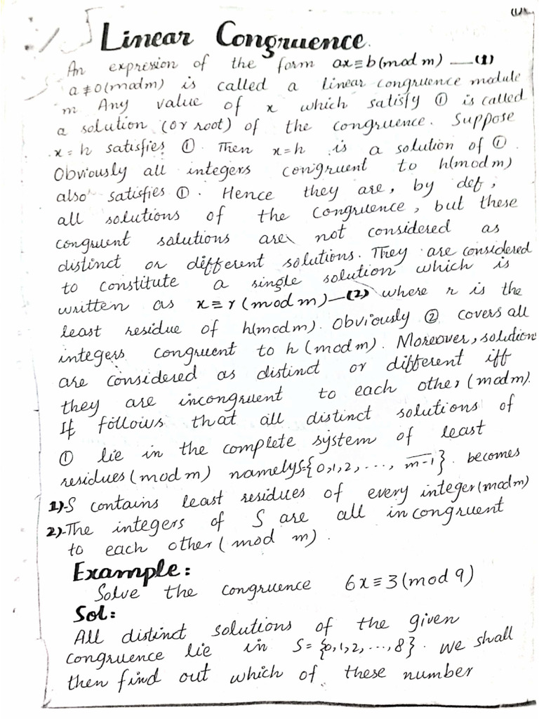 Number Theory Notes 3 | PDF